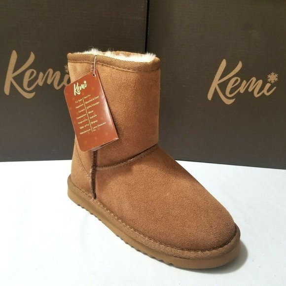 Kemi | Shoes | Kemi Young Girls Bella Short Boots Suede Winter ...